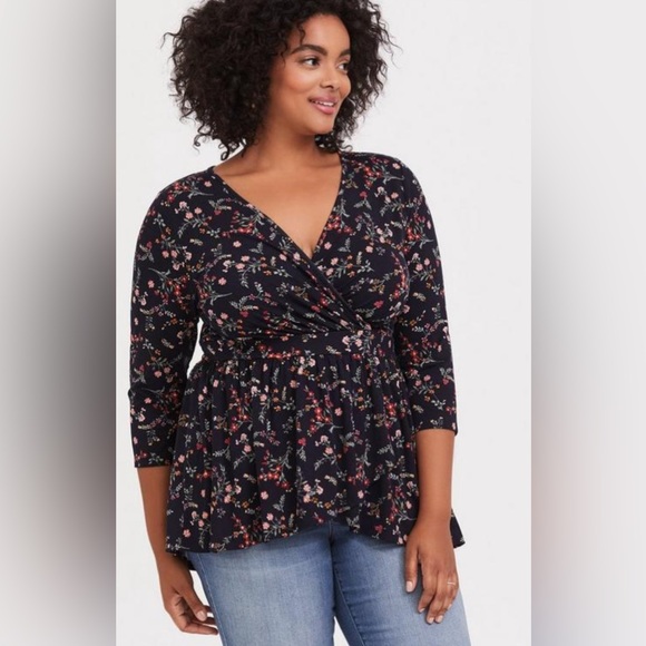 torrid | Tops | Torrid Sz 2 2x82 Super Soft Surplice Babydoll Top ...
